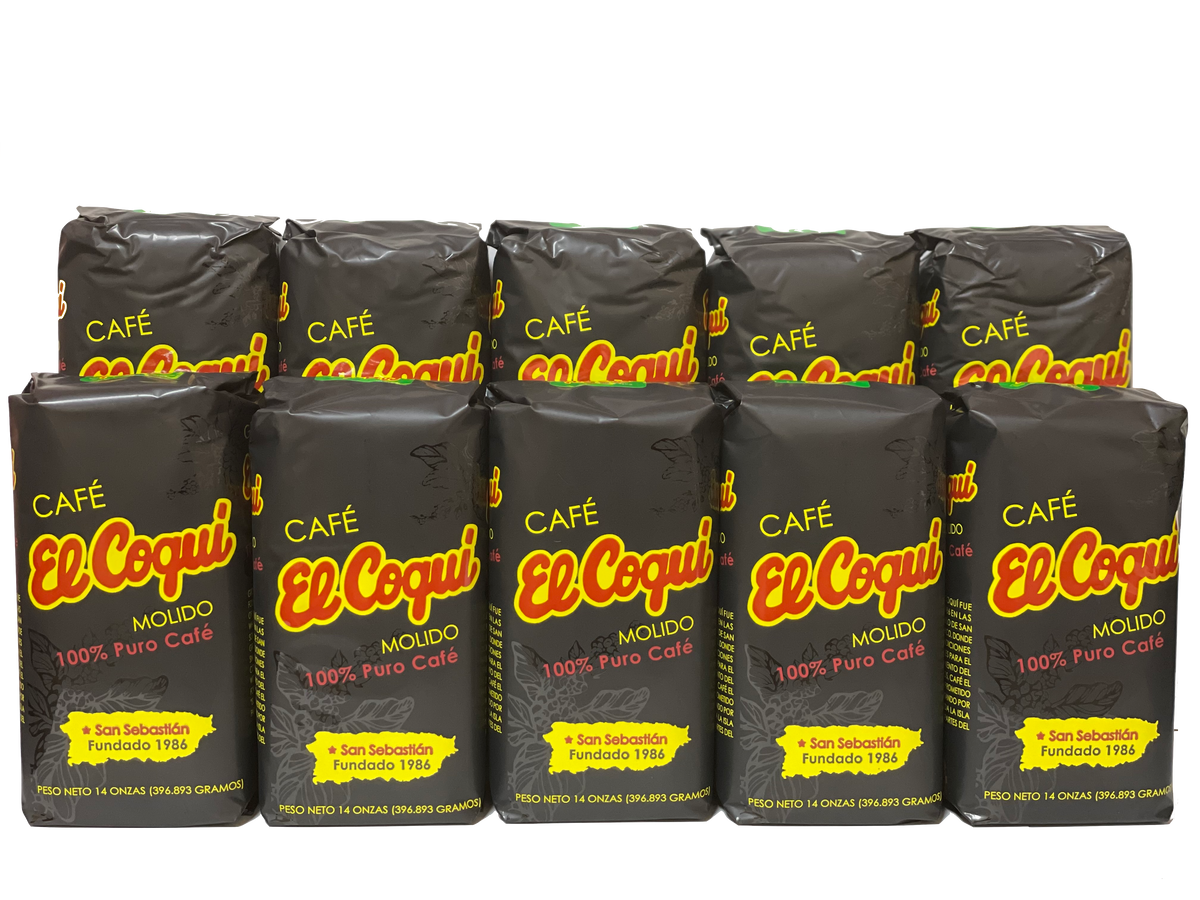 El Coqui Ground Coffee 14 oz- Ten Pack – CAFE HECHO EN PUERTO RICO